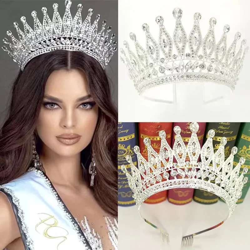 Miss Universe Paraguay Crown Angola Crown Birthday Wedding Bridal Water Drop Headpiece 240814 ...