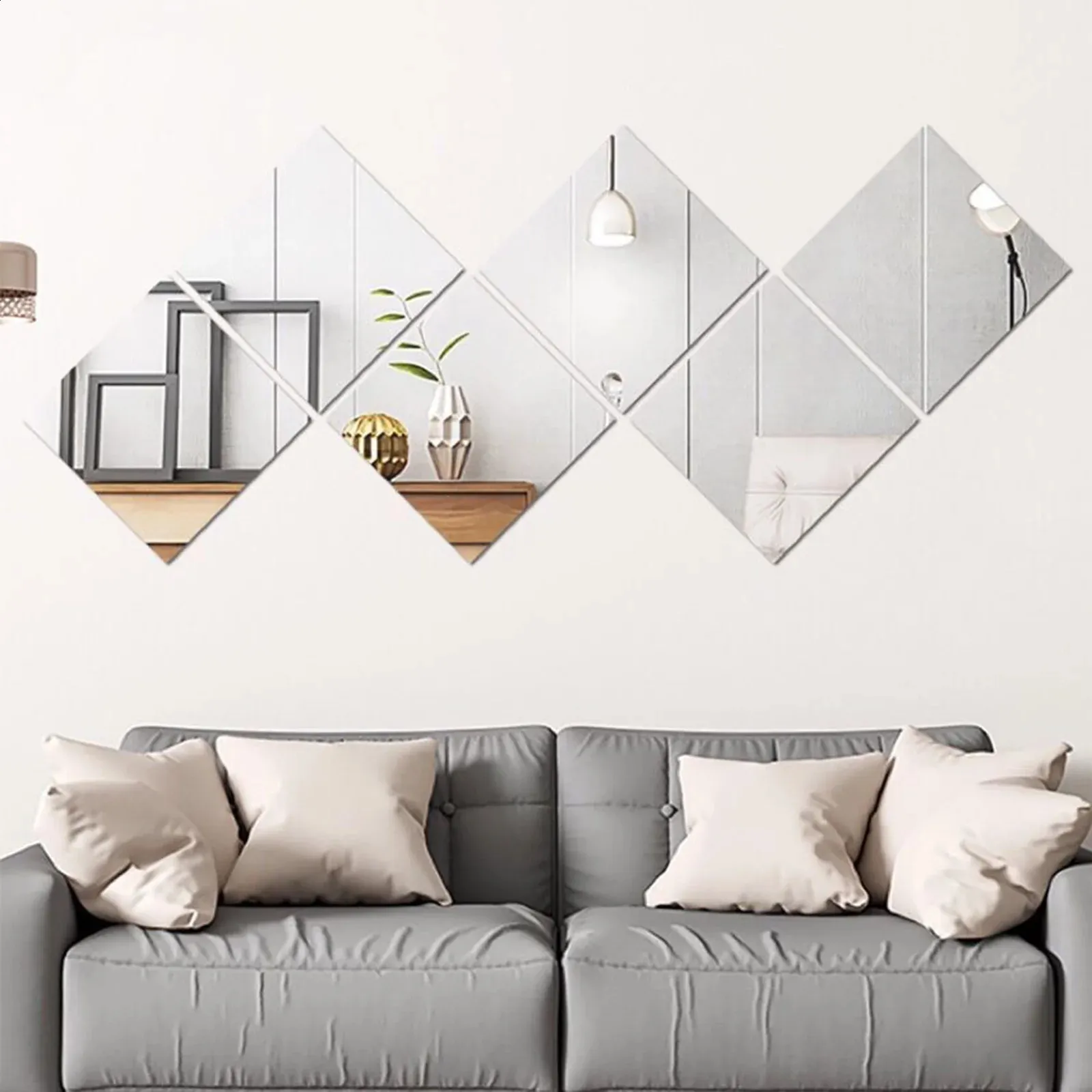 Square DIY Mirror Decals: Easy Self-Adhesive Acrylic Wall Decor for ...