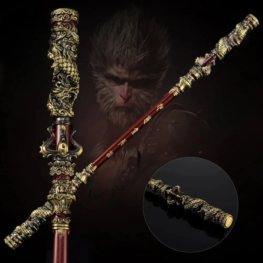 Monkey King 35CM Black Mythical Wukong Game Peripheral Full Metal ...
