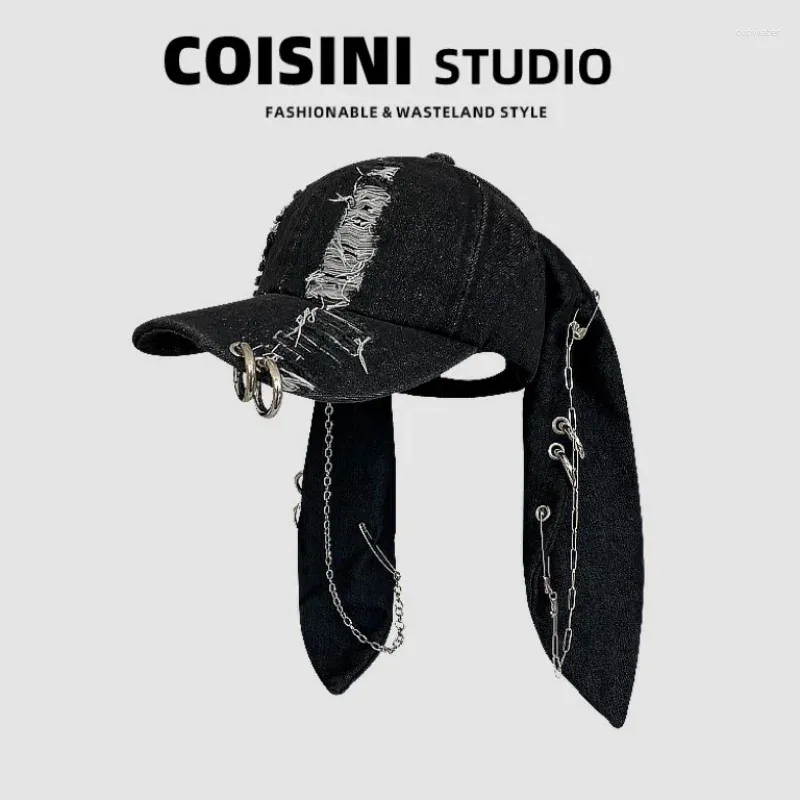 Visor Hats Mens 2024 Y2K Trash Wind Ears Cowboy Baseball Hat With ...