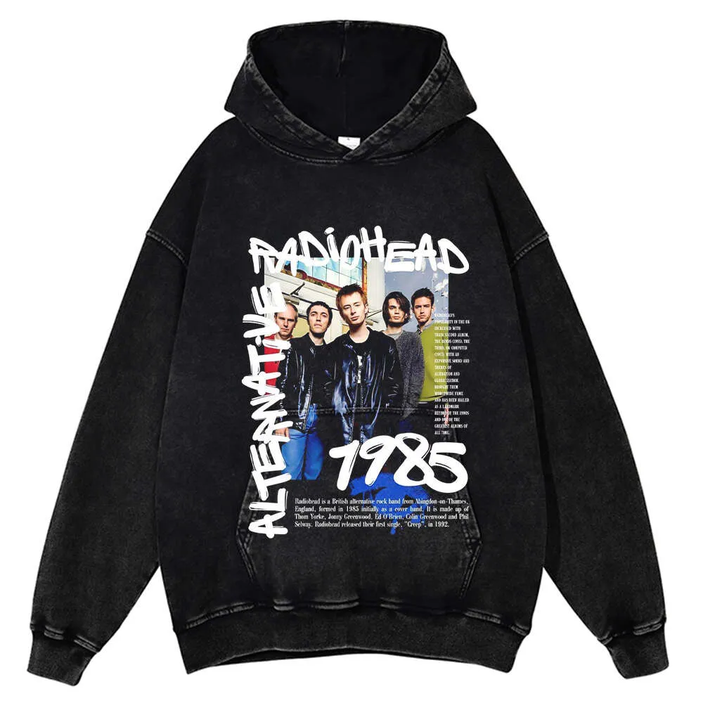 Oversized Rap Rock Graphic Hoodie: Vintage Cotton Pullover - Men's Hip ...