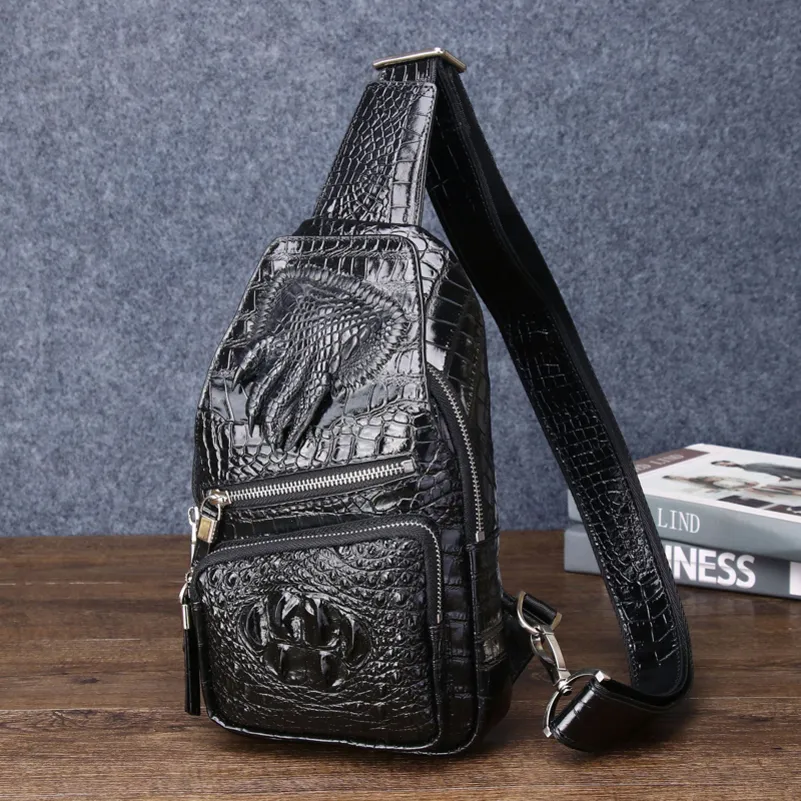 Premium Leather Chest Bag: Stylish Diagonal Shoulder Strap - Shop Now ...