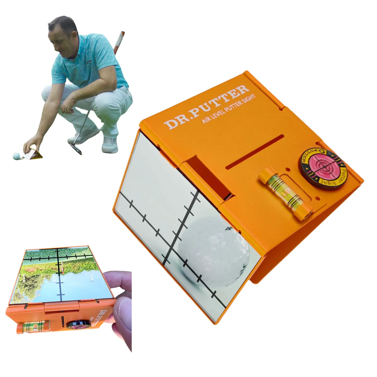 Golf Green Slope Reader Mirror Putting Alignment Tool, Portable ...