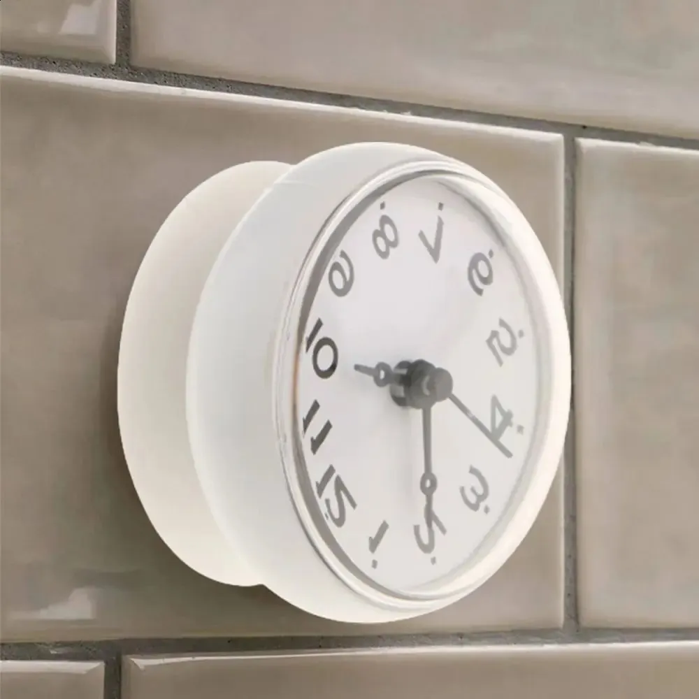 Mini Waterproof Bathroom Clock with Suction Cup - 7cm Anti-Fog Kitchen ...