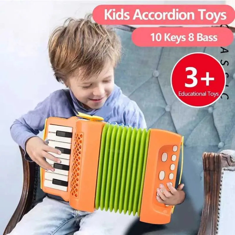 10 Keys 8 Bass Childrens Accordion Toys Beginners Accordion Toys ...