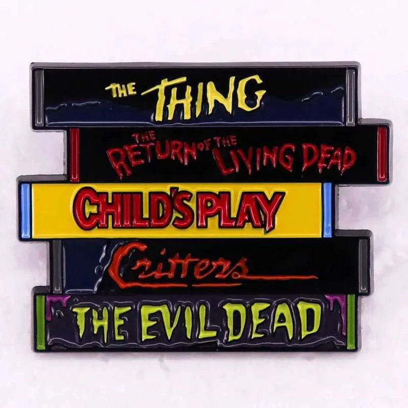Brooches And Pins Enamelled Horror Movie Pins For Clothing & Backpacks ...