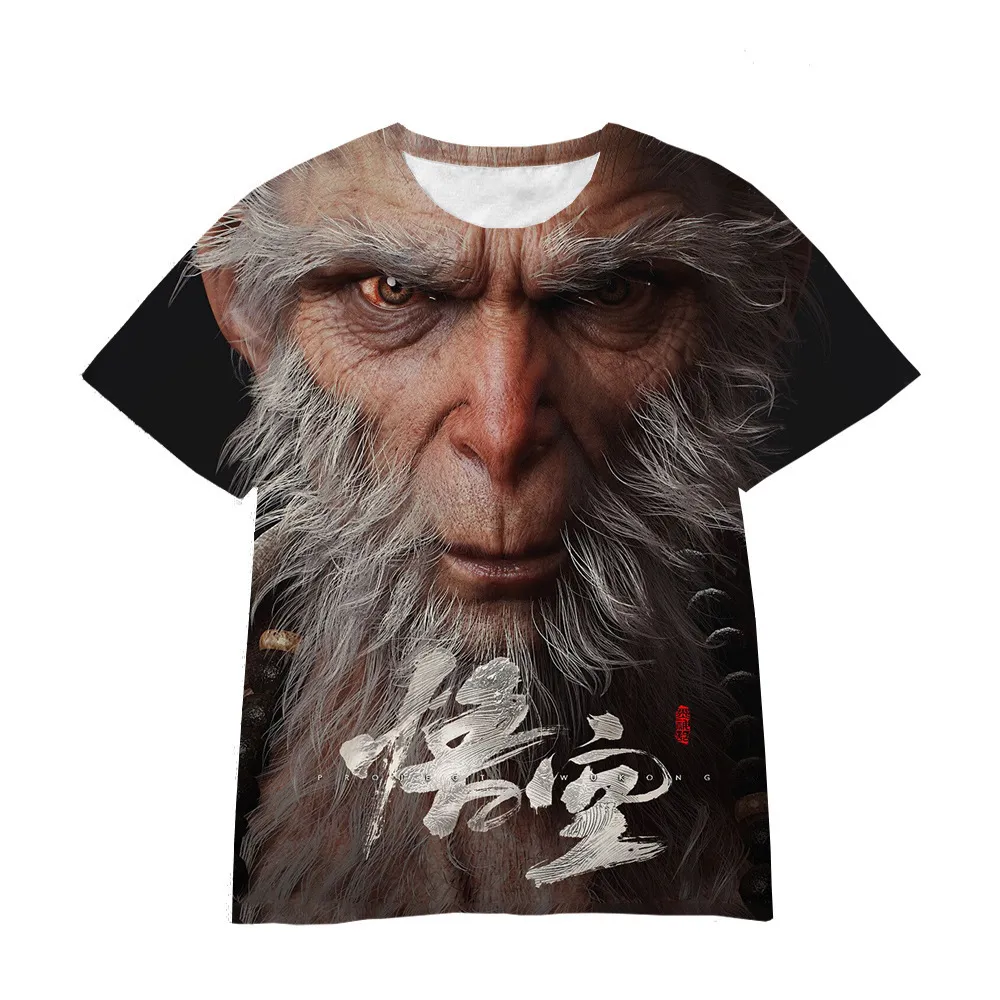 24SS New Black Myth Wukong Cartoon Game D Digital Digital Print Lose ...