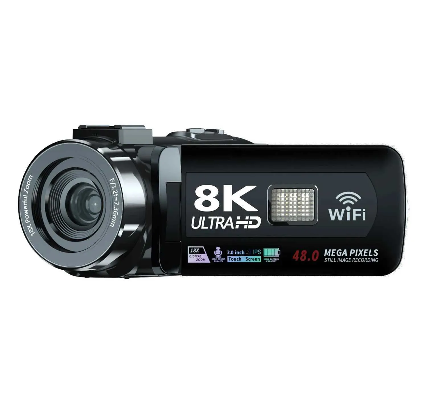 8K Ultra HD Camcorder: 48MP Digital Video Camera with Touch Screen ...
