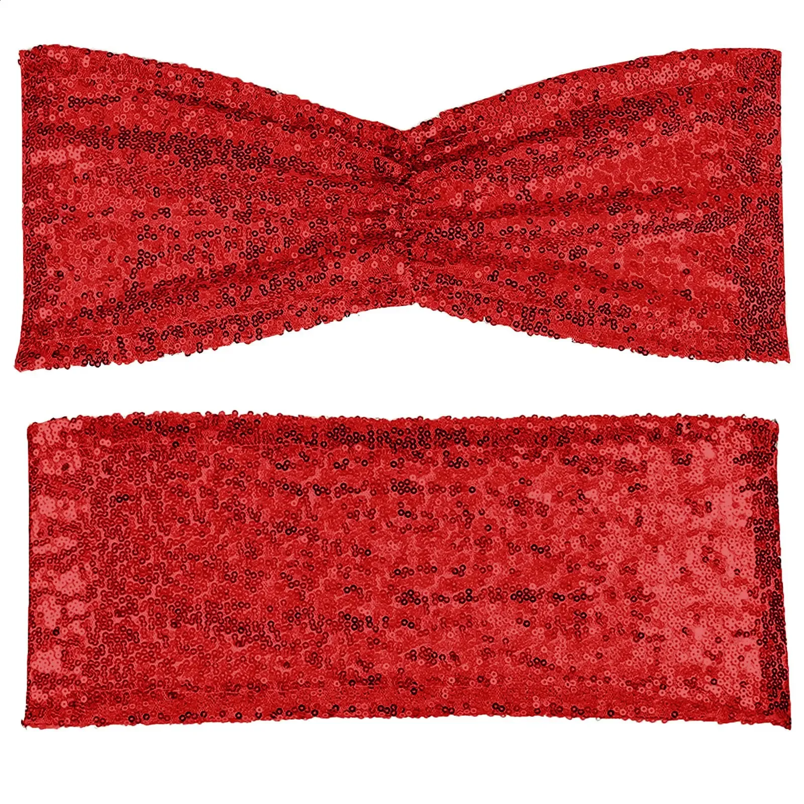 Fuchsia Gold Sequin Chair Sashes - Bow Covers for Wedding Decorations ...