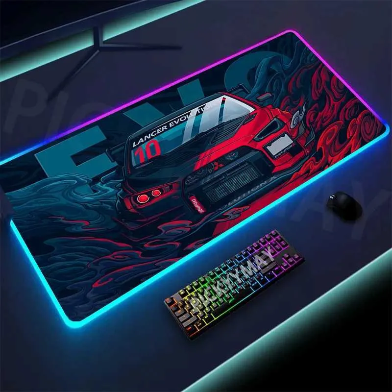 RGB Gaming Mousepad With Backlit LED Large Car Design Gaming Desk Mat ...