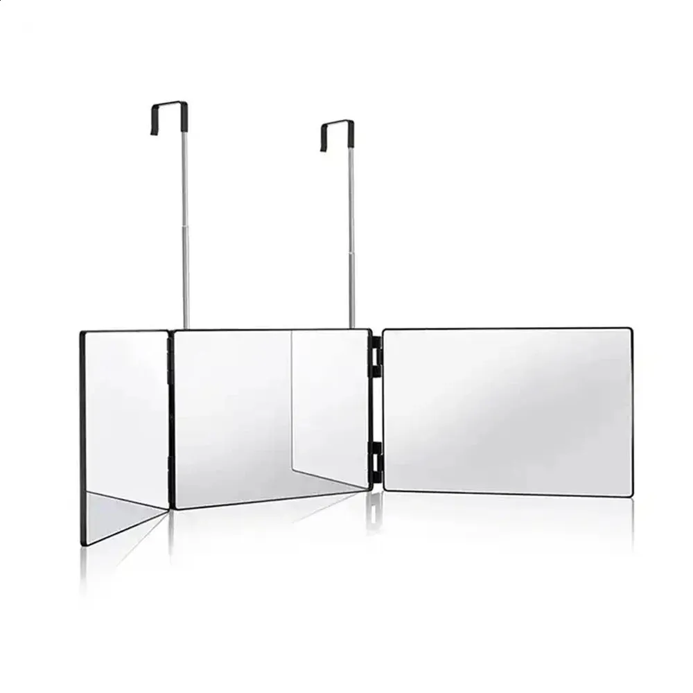 Retractable Three Fold Mirror: Adjustable Hanging Cosmetic Mirror ...