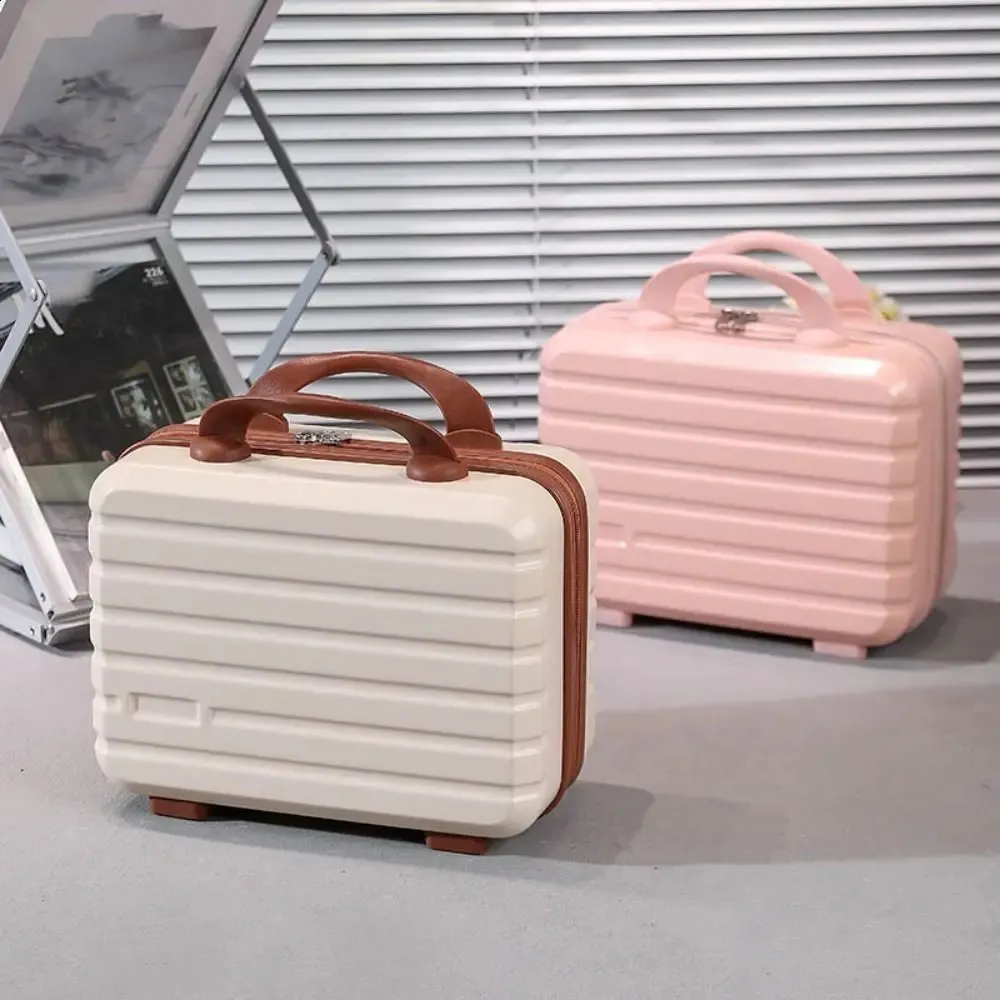 14 Inch Mini Travel Suitcase Cosmetic Box Hand Luggage Organizer Makeup ...