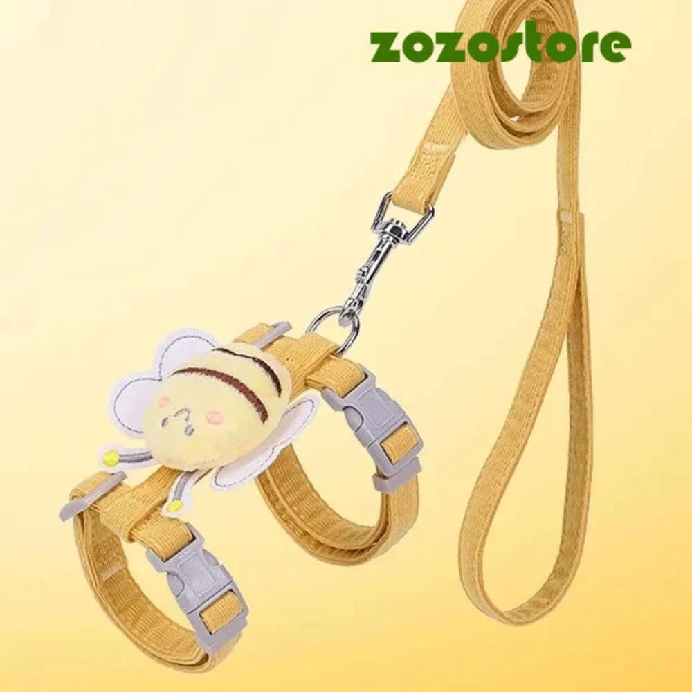 Adjustable Cartoon Bee Double Layer Birman Cat Harness And Leash Collar ...