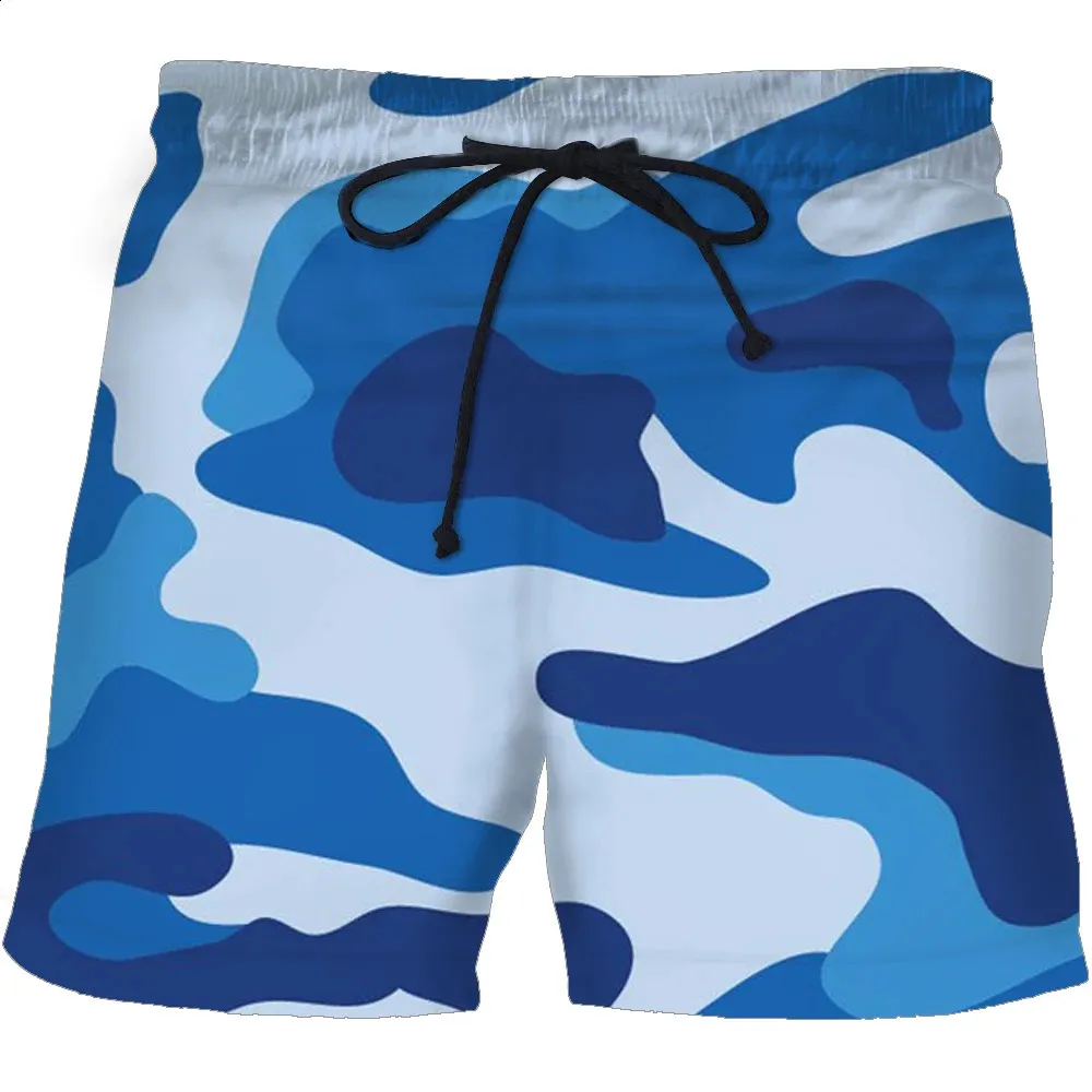 3D Printed Swimming Trunks: Blue Flame Scenery, Quick-Dry. Shop Now for ...