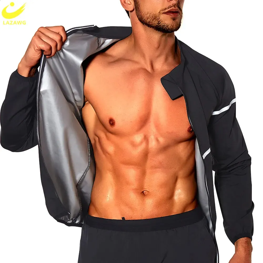 Men's Sauna Sweat Vest for Weight Loss - Full Body Shaper, Long Sleeve ...