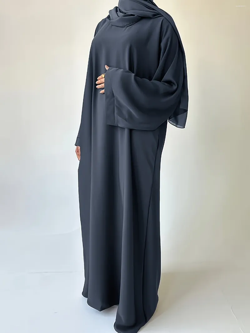Elegant Women's Abaya - Modest Islamic Clothing, Solid Color Robe ...