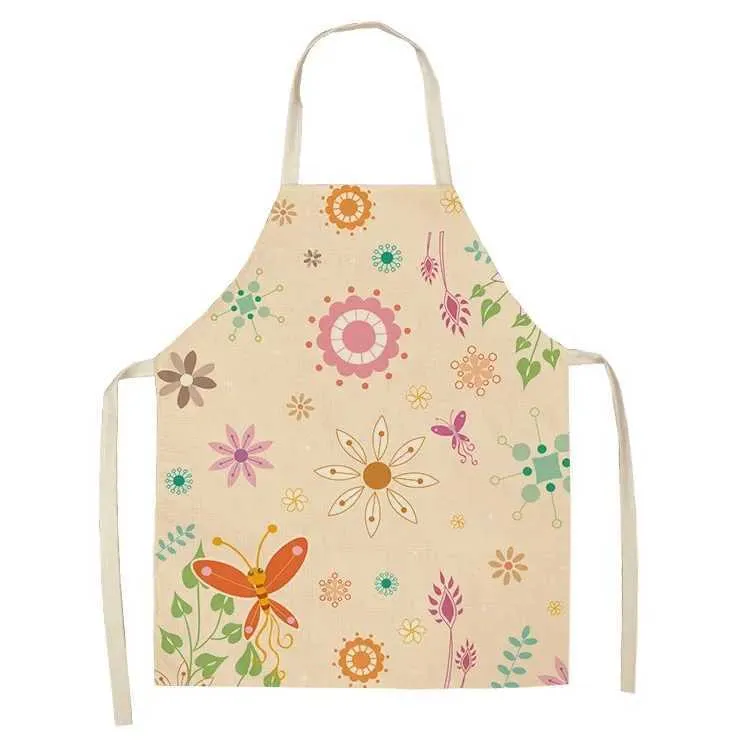 Customizable Cartoon Animal Cotton Linen Aprons for Home Kitchen ...