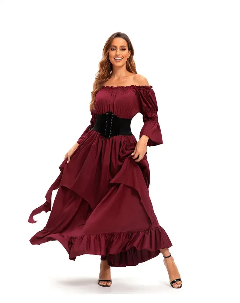 Red Black Green Velvet Off Shoulder Corset Halloween Fancy Dress from ...