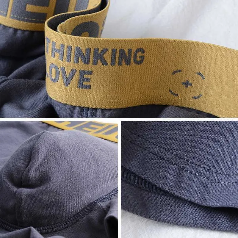 Boxer Mens Underwear Cotton Breathable Boxer Briefs With Elastic Waistband Comfortable Plus Size ...