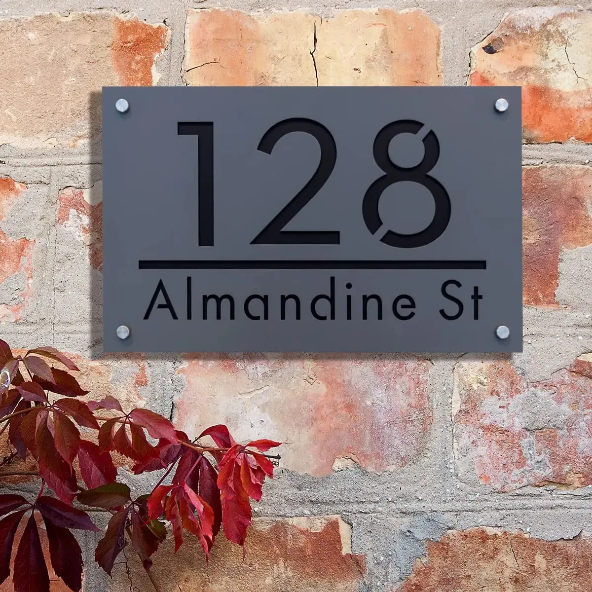 Modern Outdoor Acrylic Doorplate Art Signs Plaques Plate Address ...