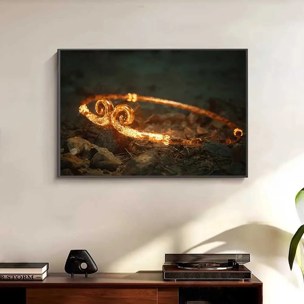Chinese Style Black Myth Wukong Silk Cloth And Stone Print Poster ...