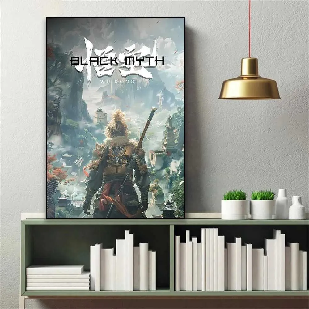 Spielname Kunstdruck, Black Myth Wukong Game Poster, Motivation Canvas ...