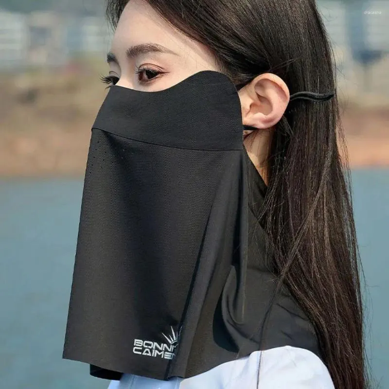 2024Breathable Ice Silk Face Mask Scarf - Lightweight Sun Protection ...