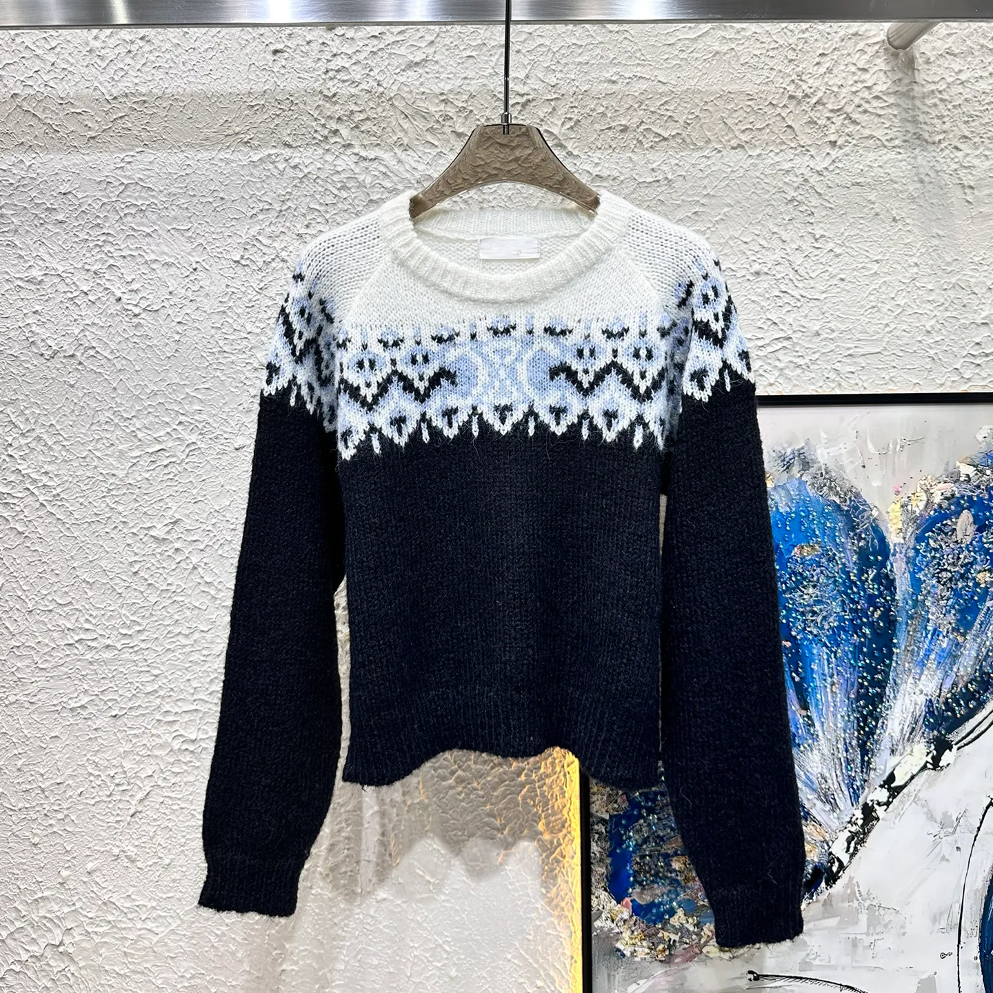 Fashion Knitted Sweater: Women's Designer Printed Pullover, Long Sleeve ...
