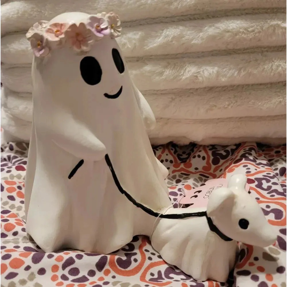 Spooky Season Fun: Halloween Ghost Dog Statue - Walking Doggo ...