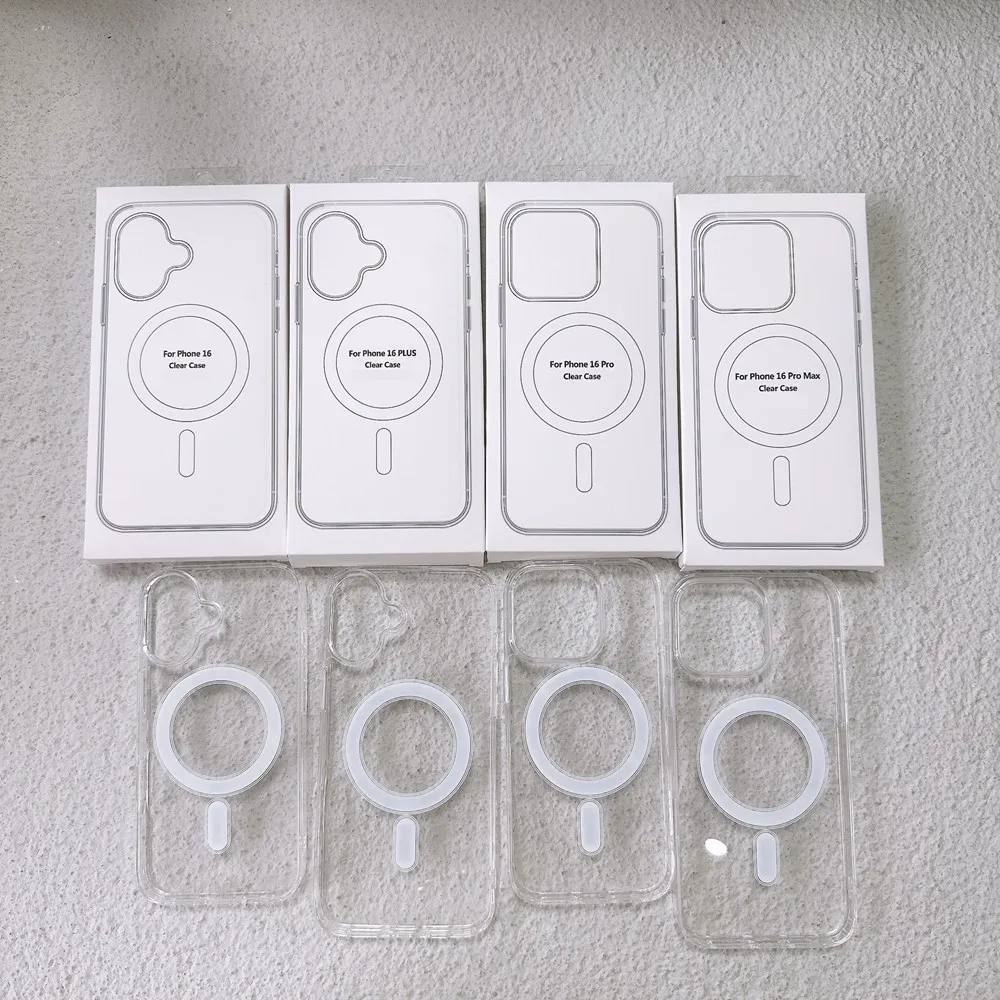 Magsafe Clear Acrylic Magnetic Shockproof Phone Cases For IPhone 16 15 ...