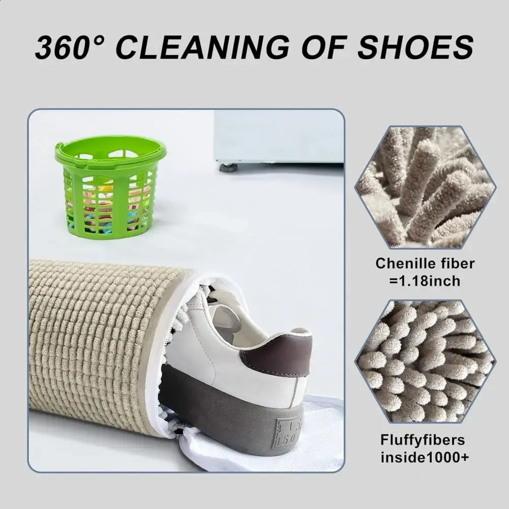 Washable Mesh Shoe Bags for Laundry with Zipper - Set of 3 Reusable ...