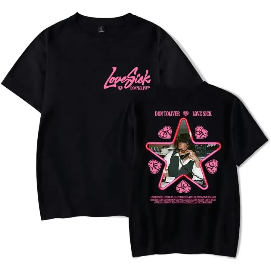 Wholesale Rappler Don Toliver Love Sick Tour Oversized T Shirts Summer ...