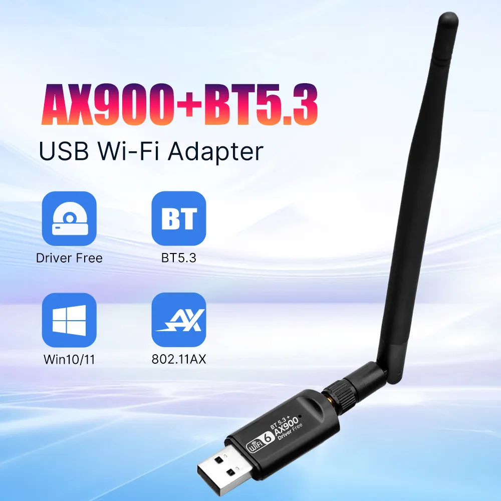 DHgate.com:WiFi 6 AX900 USB Adapter, Dual Band 2.4G/5GHz, 900Mbps, USB ...