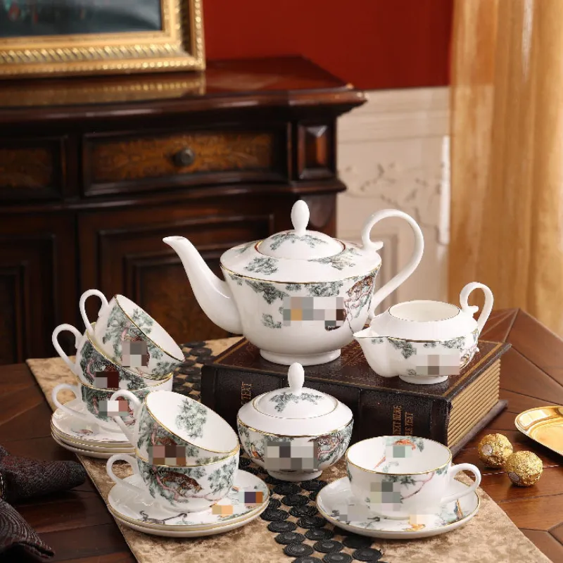 Exquisite Tropical Rainforest Designer Coffee Set With China European ...