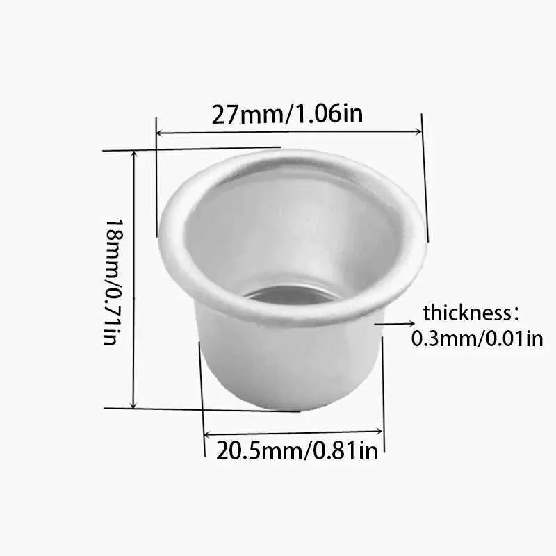 10 Mini Round Candle Cups: Gold & Silver DIY Candlestick Making Trays ...
