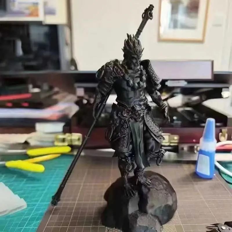 Action Figure Mythical Monkey King Collectible, Black Finish, Premium ...