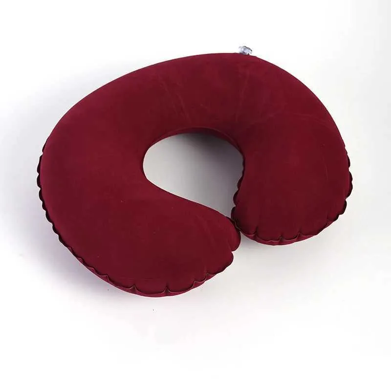 Inflatable Travel Neck Pillow - C-Shaped Comfort, Portable Cushion ...