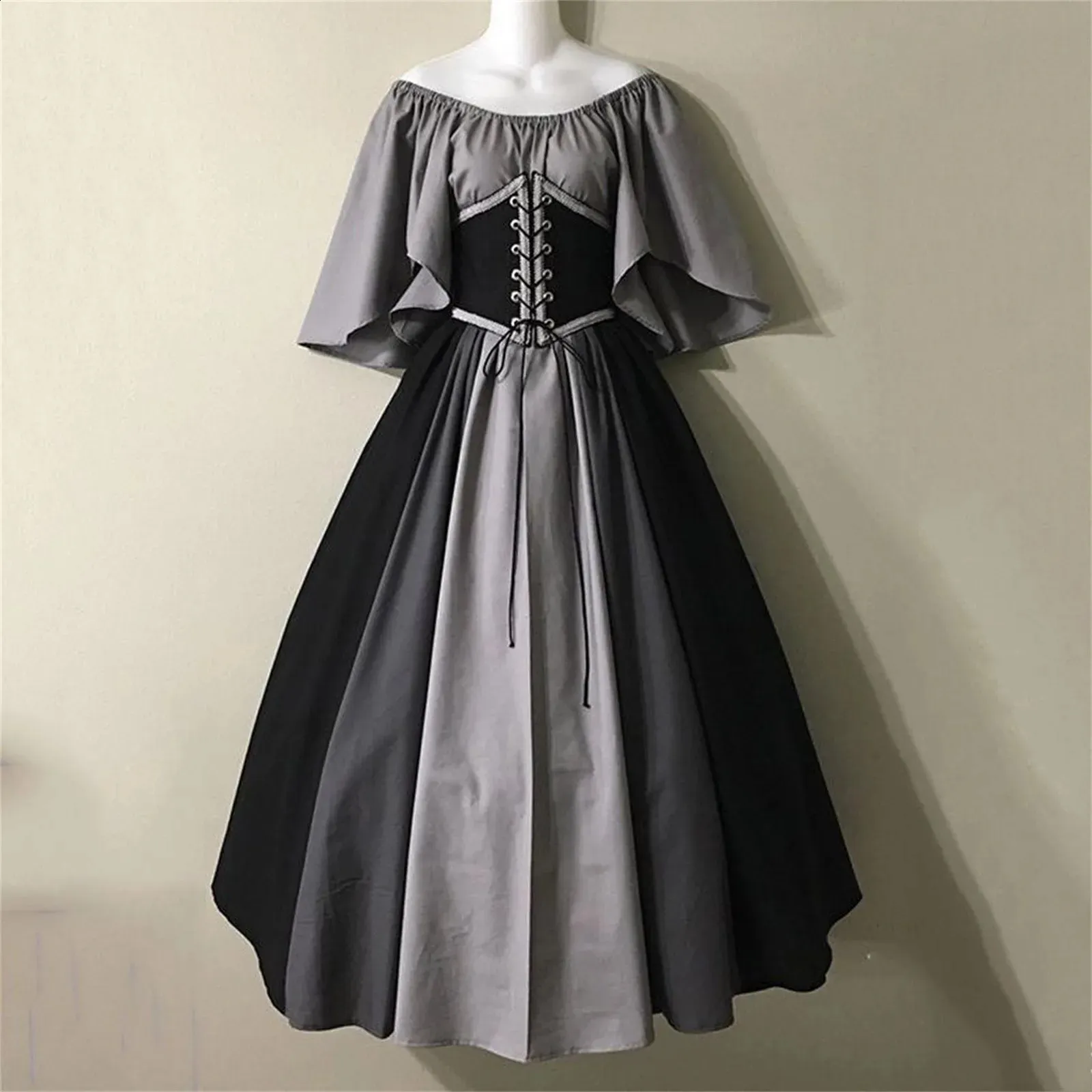 Gothic Dresses For Women | Medieval Corset Renaissance Costume Trumpet ...