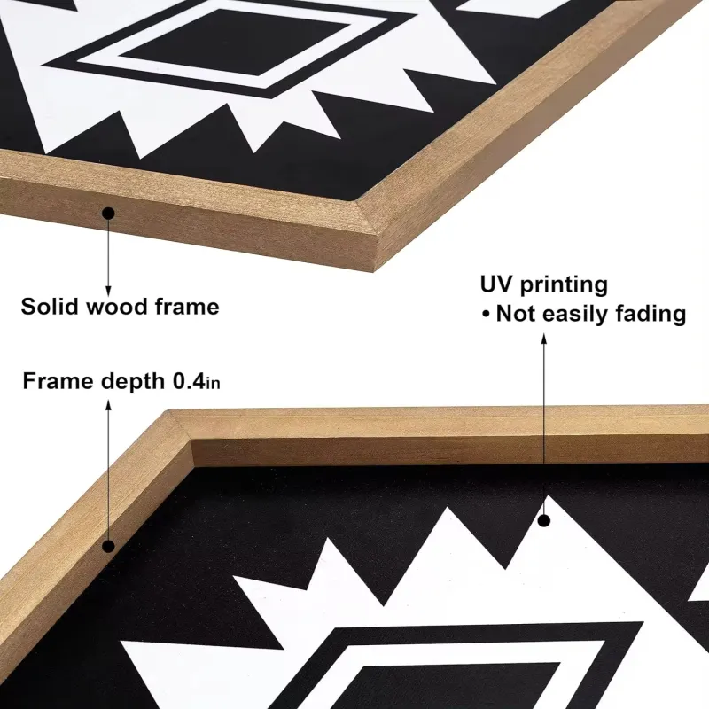 Rustic Aztec Wood Wall Art For Western And American Native Bedroom And ...