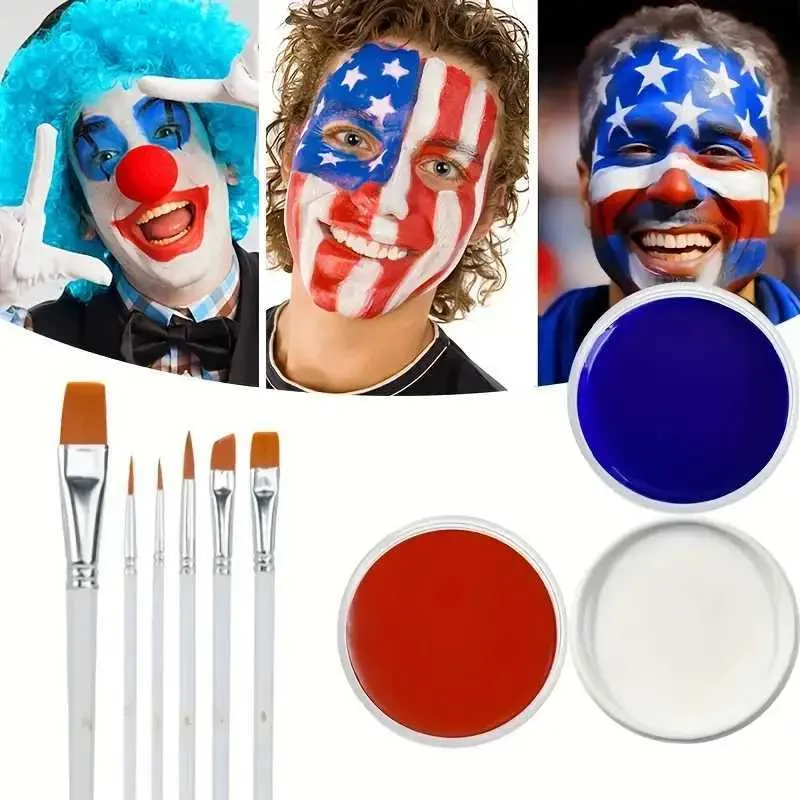 30g Oil Based Body Paint Am Set With 6 Brushes For Safe And Non Toxic ...