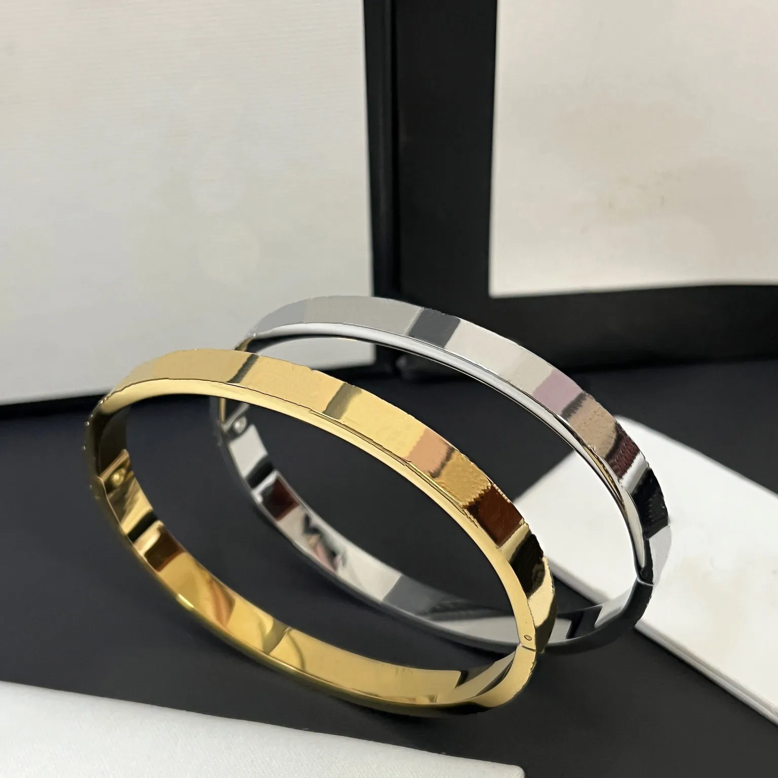 Stainless Steel Luxury Bangle Bracelet Stylish Birthday Love Gift Idea