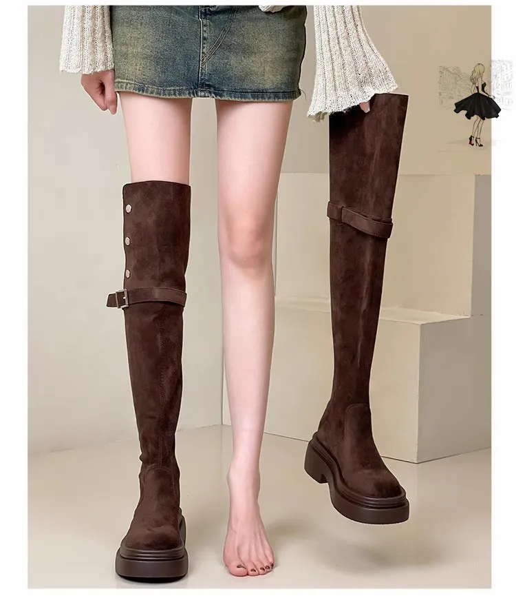 DHgate.com:"Autumn Foldable Over-the-Knee Western Boots: Cozy Double ...