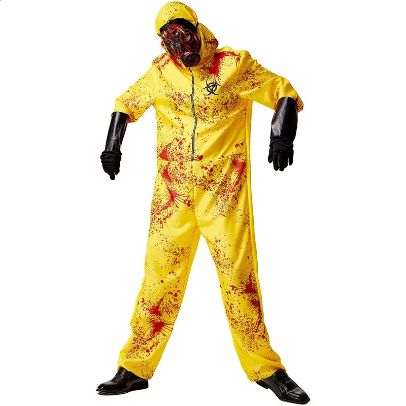 Infected Zombie Costume - Adult Virologist Horror Halloween Cosplay ...