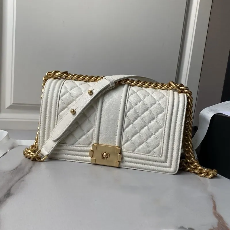 Designer Chain Bag: Genuine Leather Crossbody Handbag Imported Women's ...