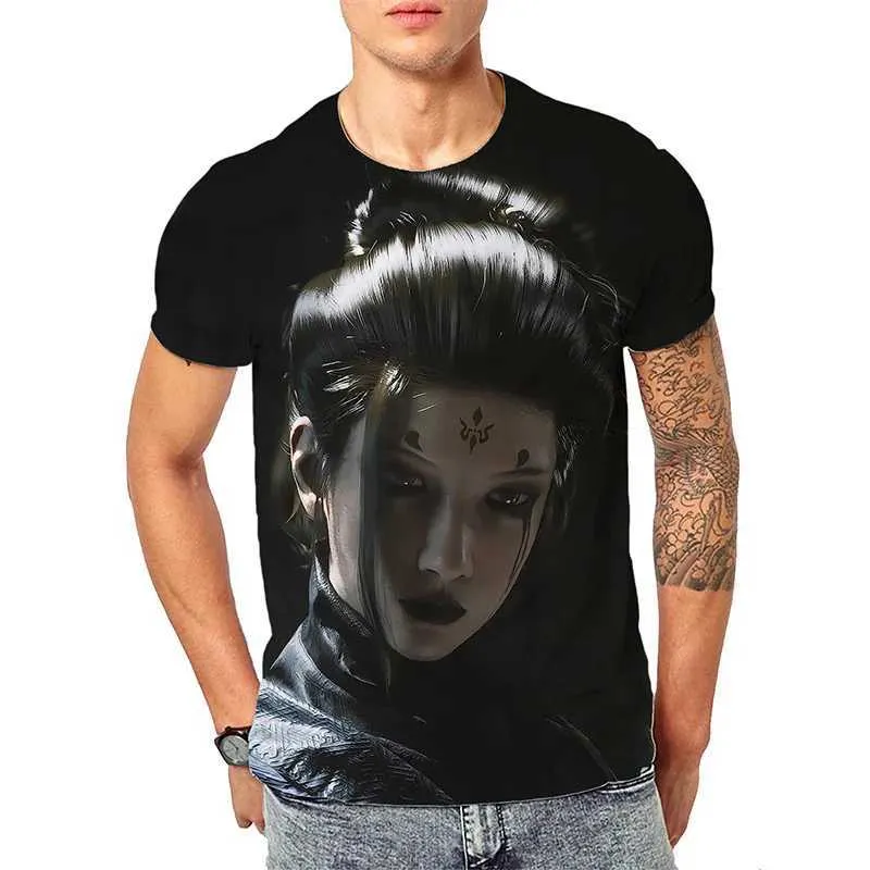 Black Myth. Wukong 3D Printed Neil Barrett T Shirt Chinese Trendy ...