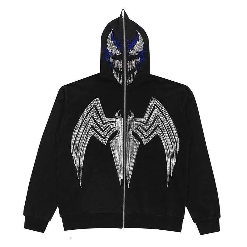 Spider Hoodie Zip Up - Autumn Winter Y2K Jacket - Premium Streetwear ...