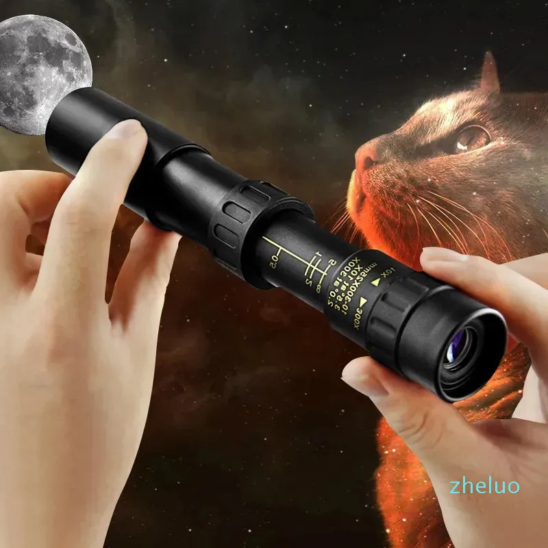 10-300X Zoom HD Binoculars: Long Range Spyglass for Hunting ...