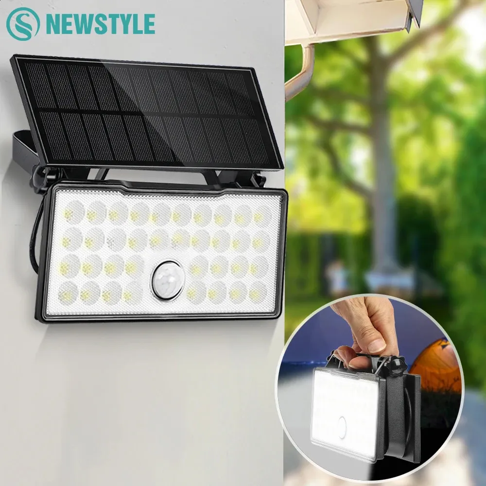LED Portable Solar Floodlight Camping Light Outdoor Motion Sensor ...