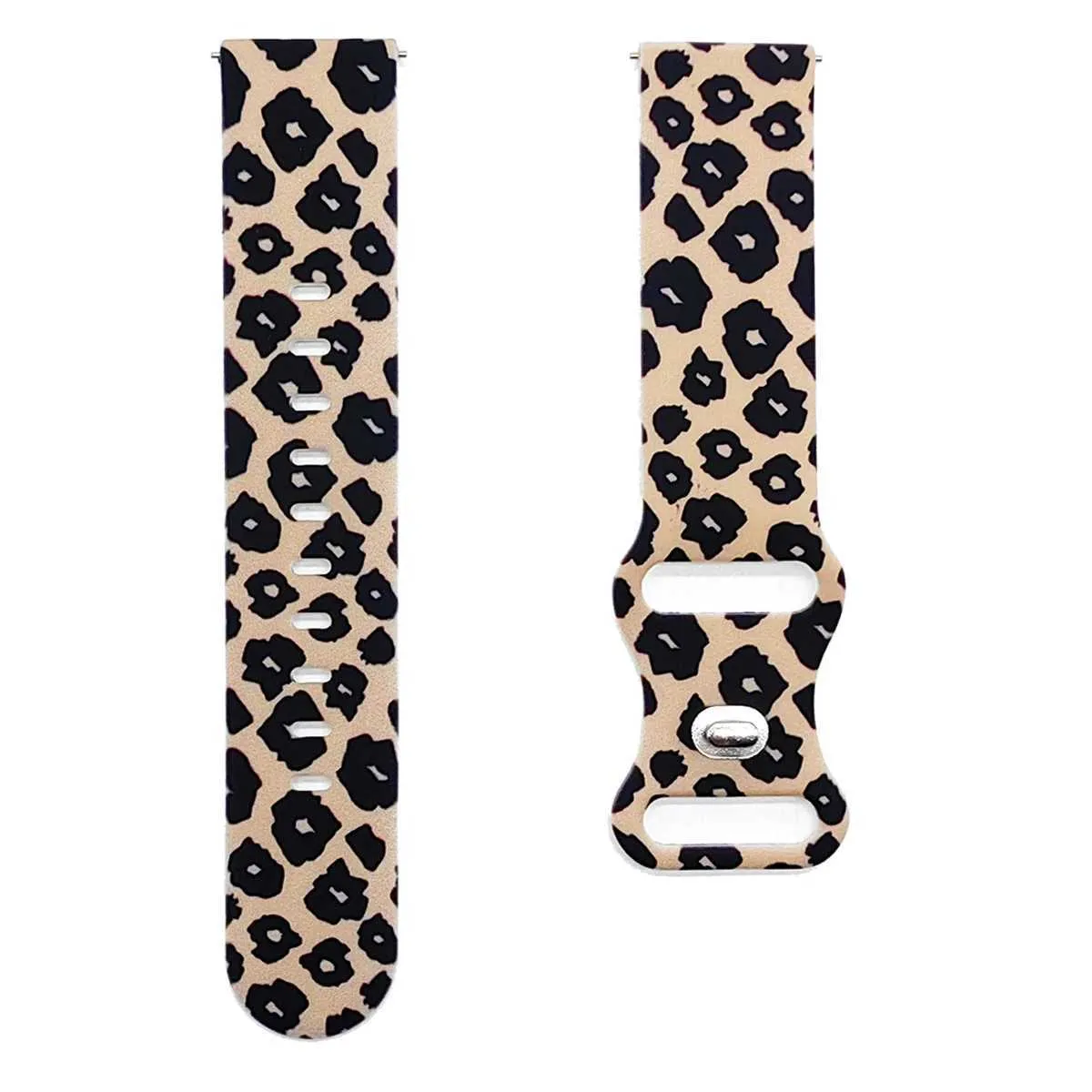 Leopard Print Silicone Watch Strap: 20mm Universal Fit - Shop Now ...