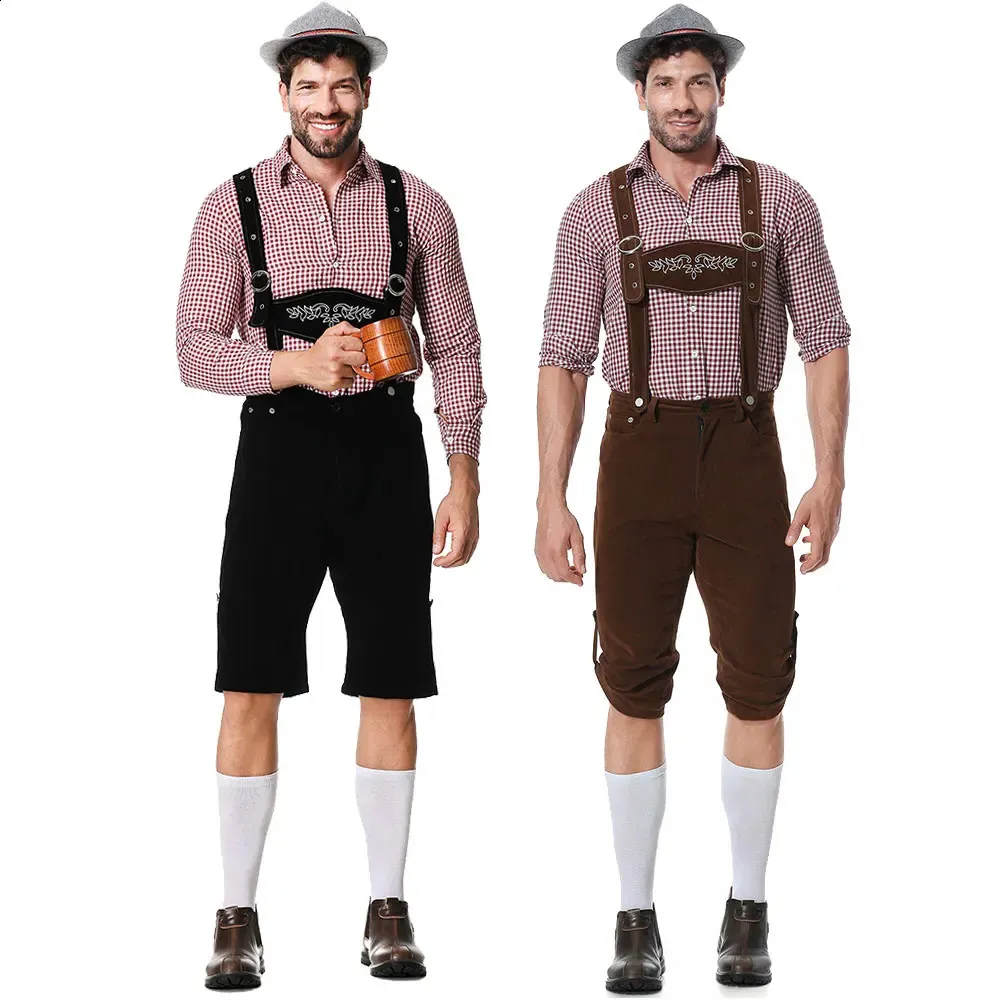 Men's Bavarian Lederhosen Set Oktoberfest Costume, Traditional German ...